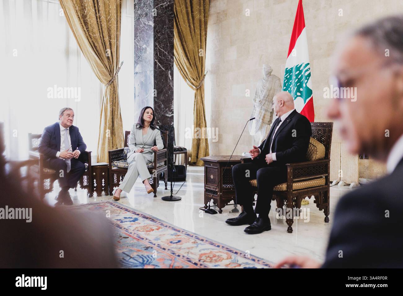 General Joseph Aoun, Praesident des Libanon, Annalena Baerbock, German ...
