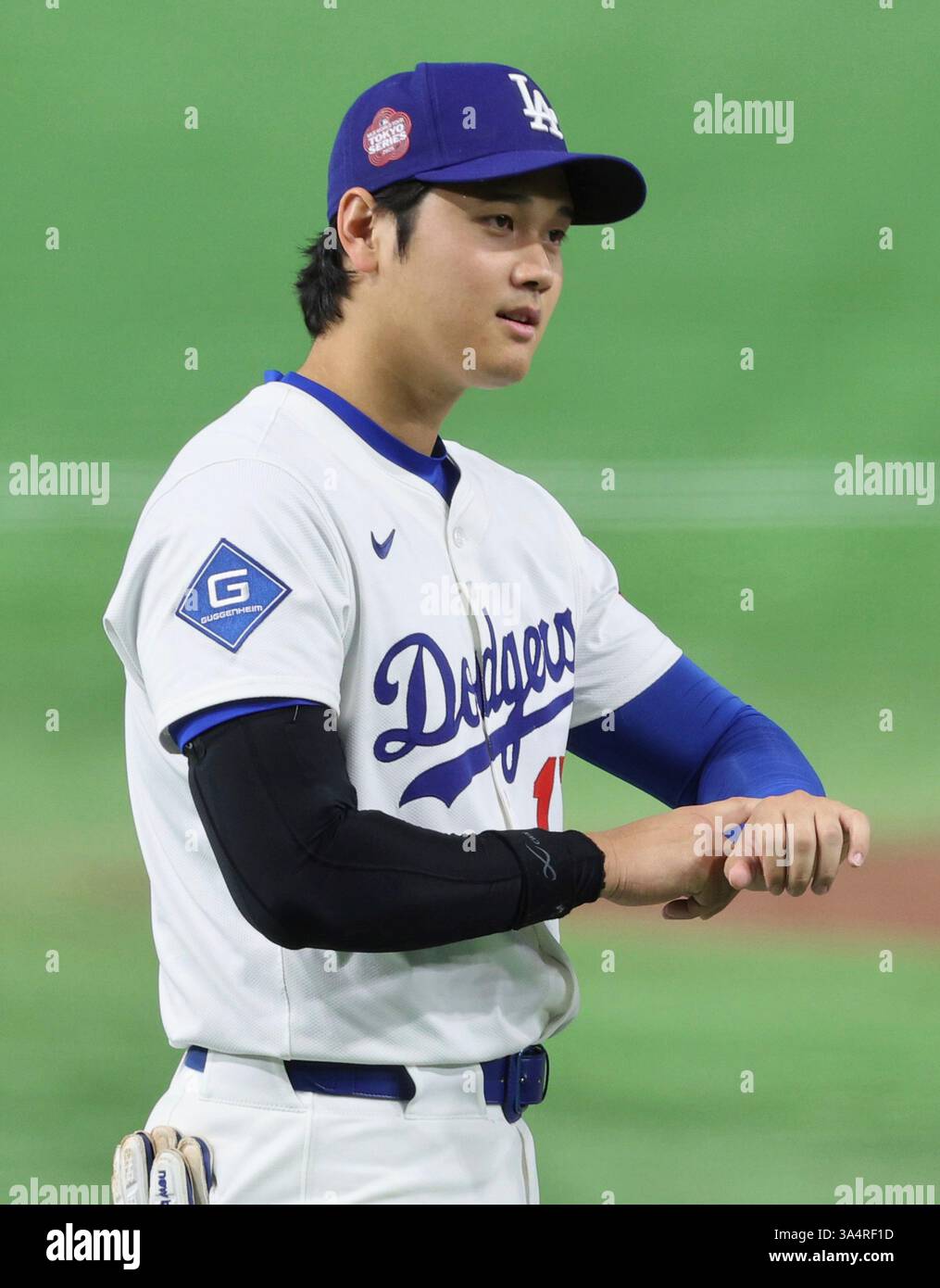 Shohei Otani walks after the MLB Tokyo Series game between the Chicago ...