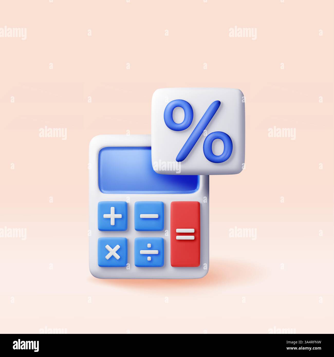3D modern calculator with percentage sign Stock Vector Image & Art - Alamy