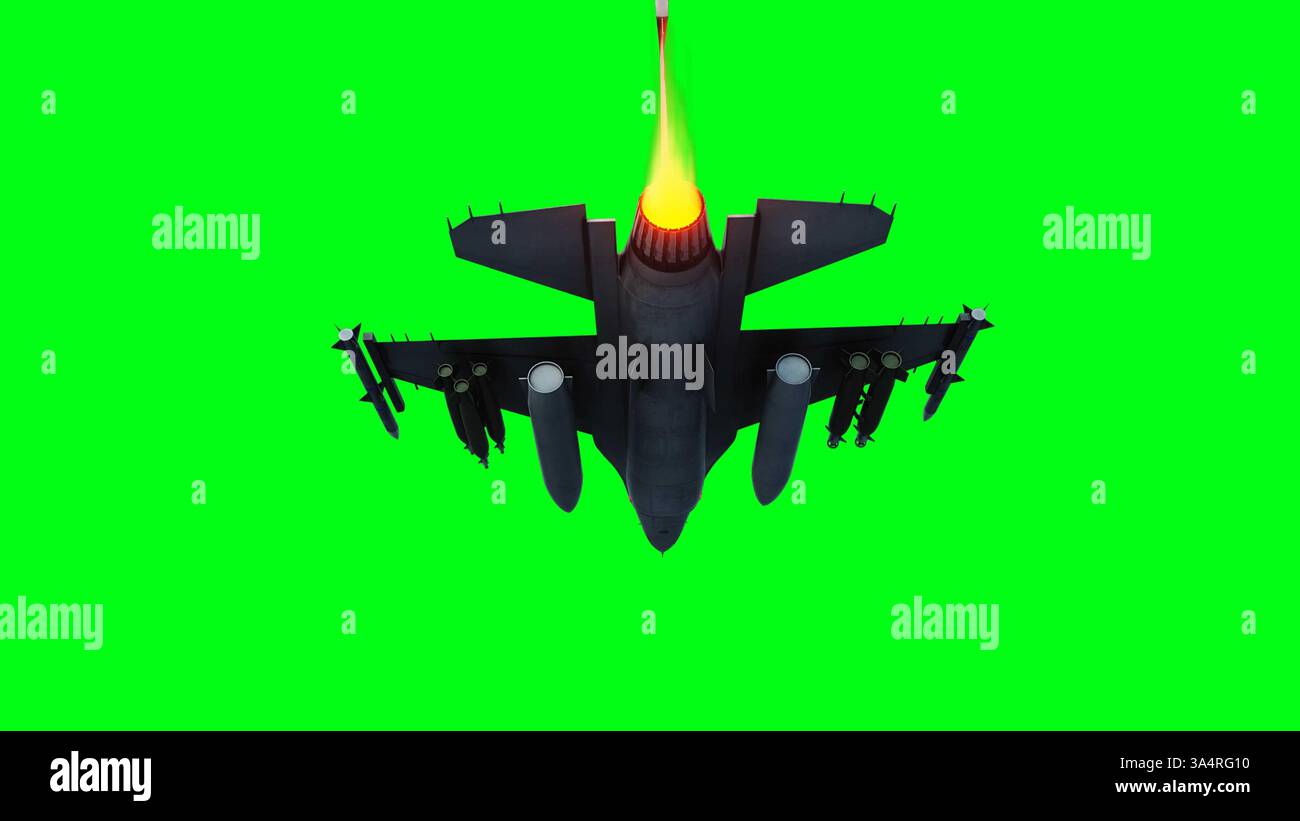 Military fighter jet F-16. green screen isolate Stock Photo - Alamy