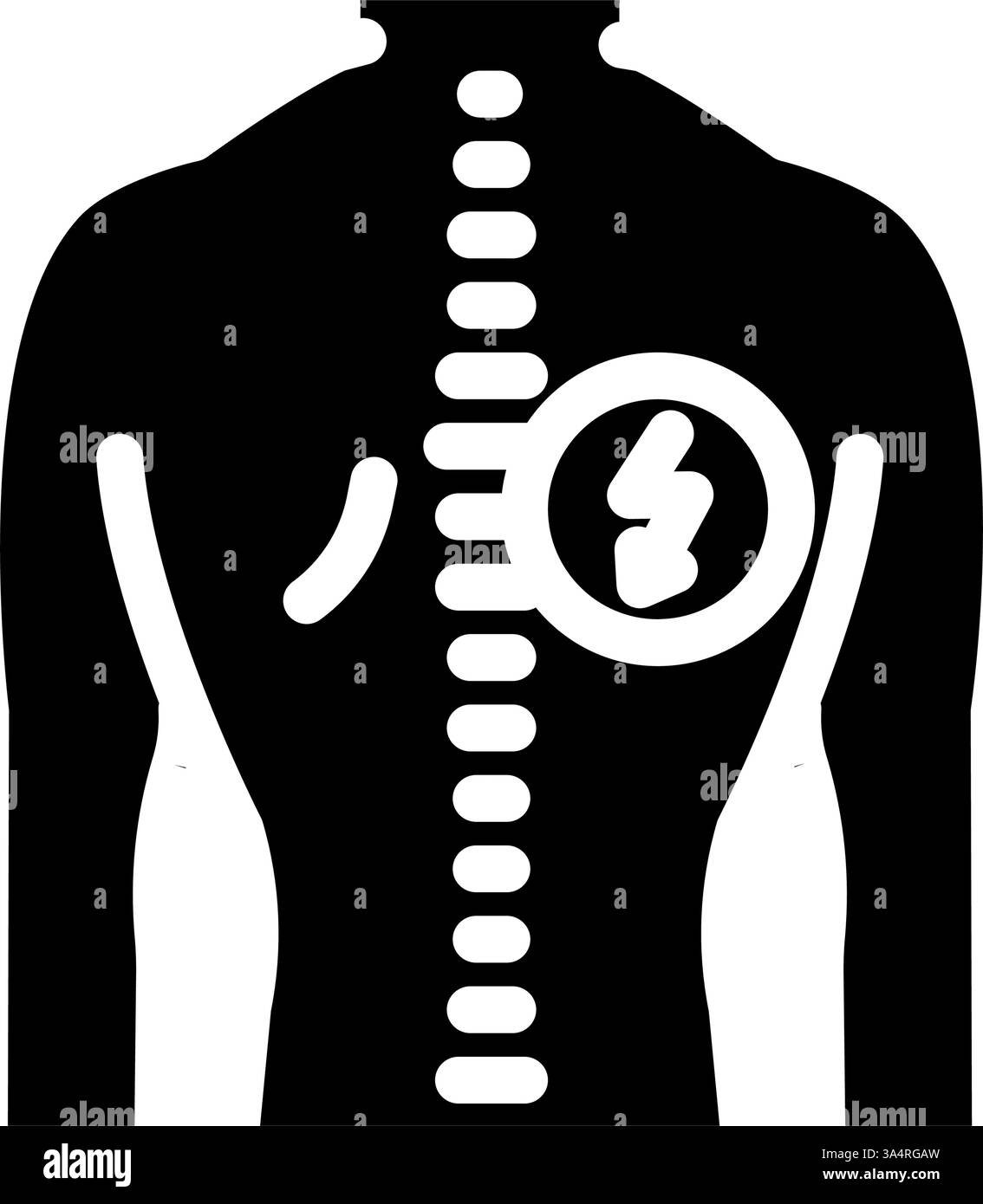 spinal cord analysis glyph icon vector illustration Stock Vector Image ...