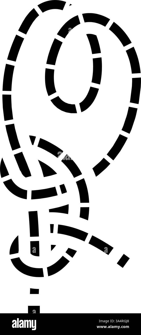 round turn and two half hitches glyph icon vector illustration Stock ...