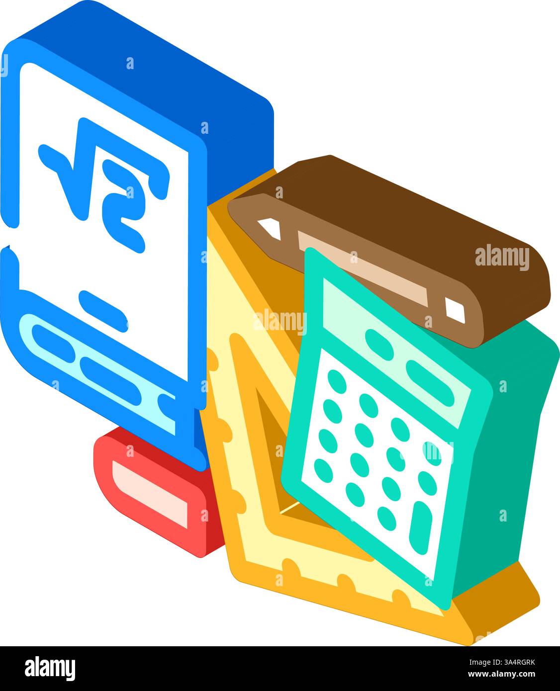 study resources education platform isometric icon vector illustration ...