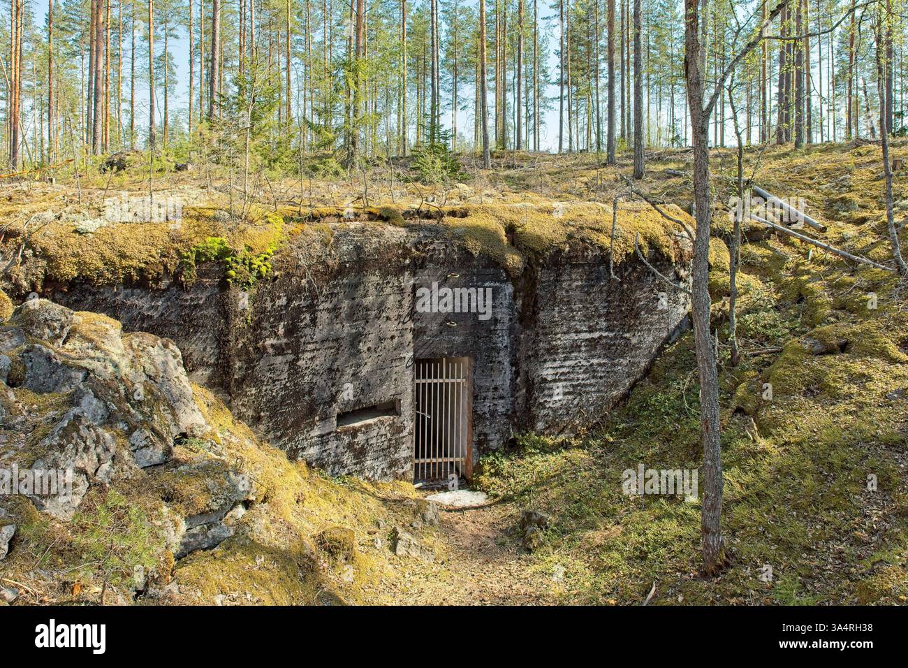 Finnish bunker B186 at Salpa Line (Salpalinja) which is a 1200 km ...