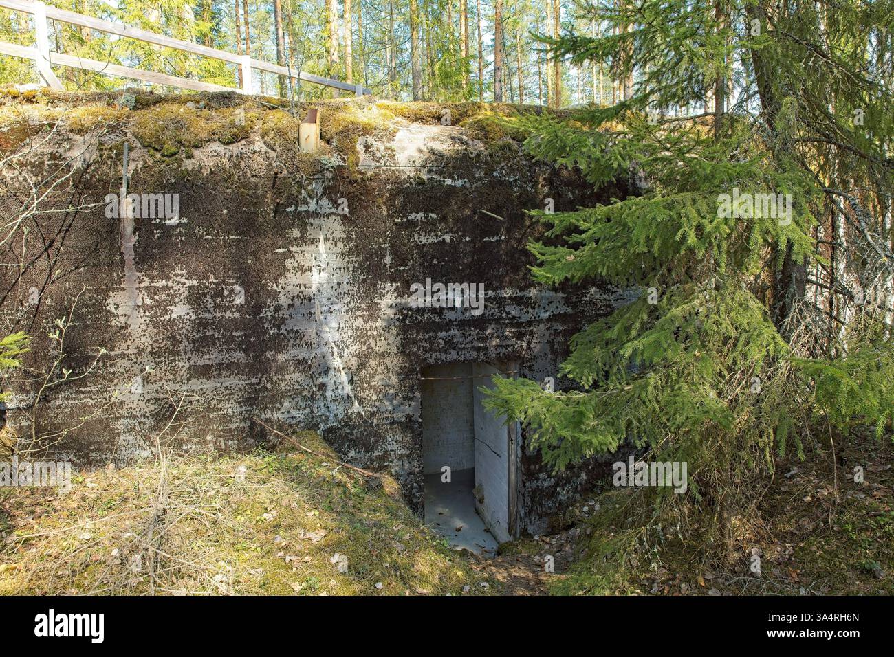 Finnish bunker B182 at Salpa Line (Salpalinja) which is a 1200 km ...