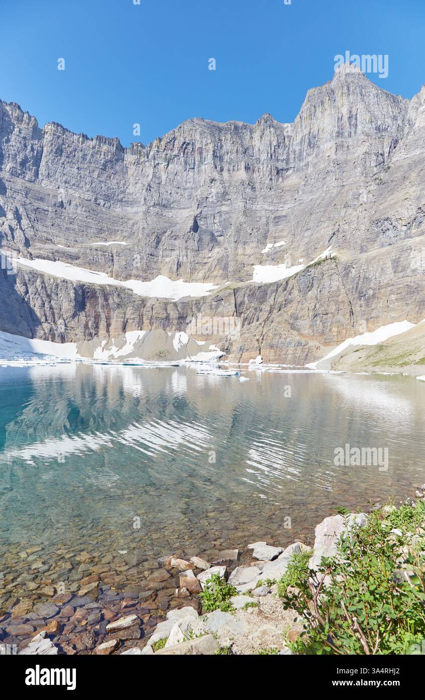 The hike to Iceberg Lake, one of the most popular hikes in Glacier ...