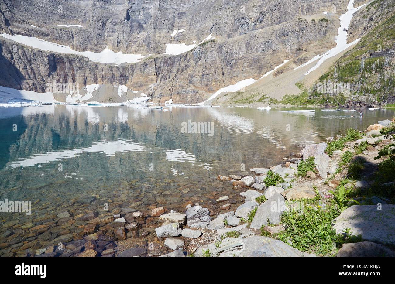 The hike to Iceberg Lake, one of the most popular hikes in Glacier ...