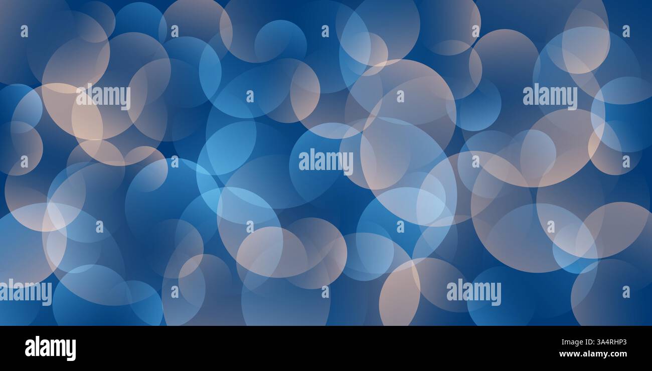 A soft blue abstract background with colorful overlapping translucent circles and gentle ...