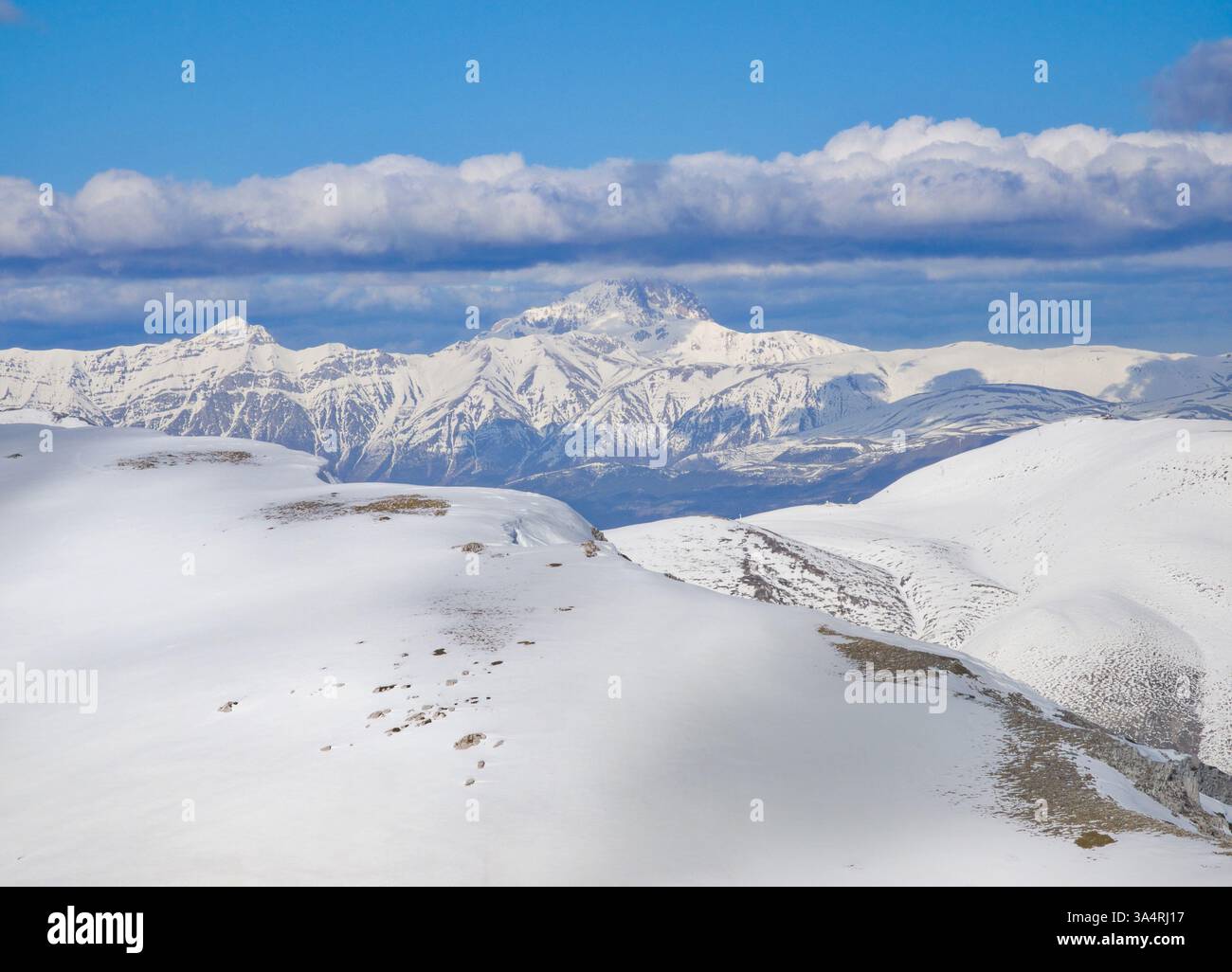 Ovindoli (Abruzzo, Italy) - The Monte della Magnola is a imponent and ...