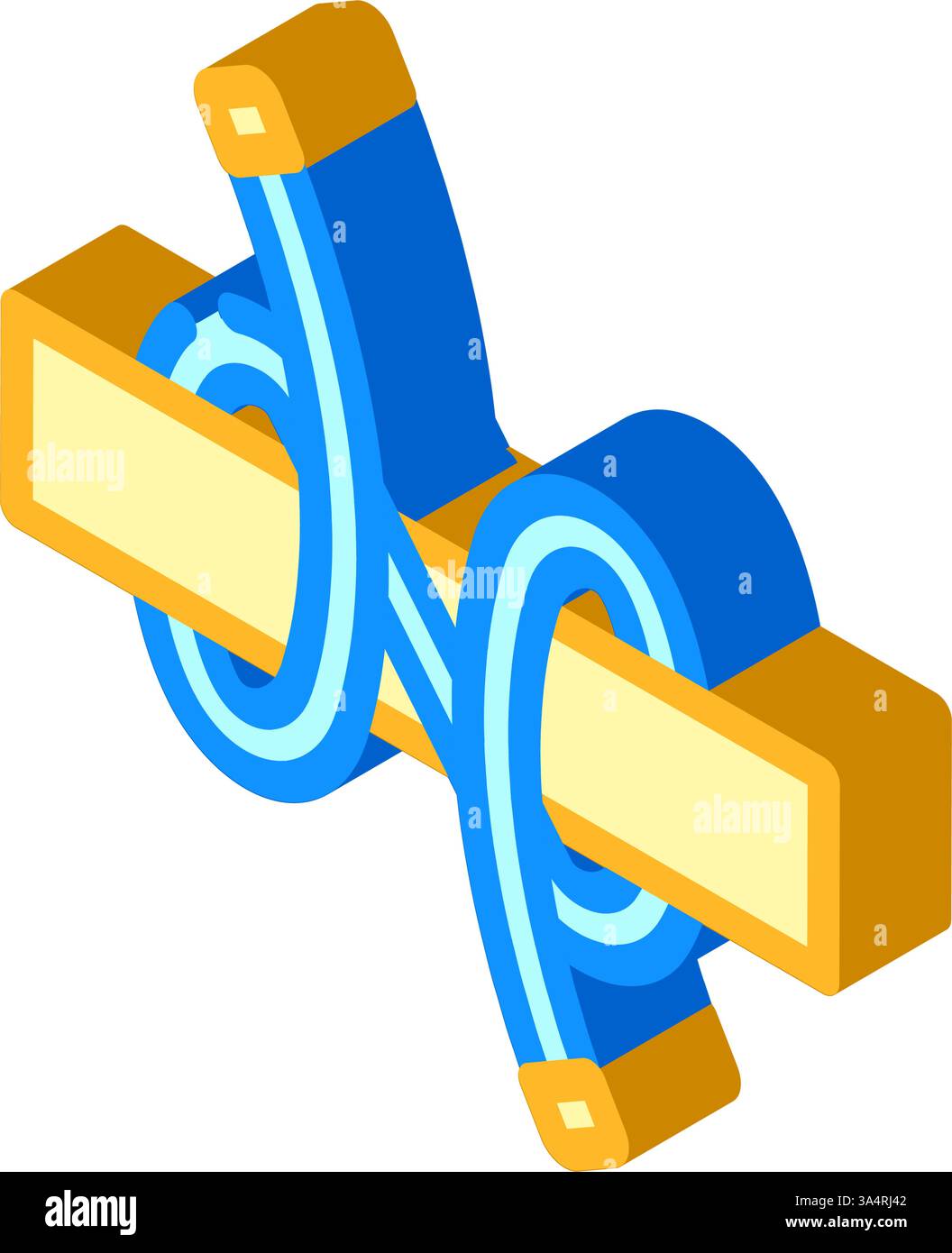 clove hitch nautical knot isometric icon vector illustration Stock ...