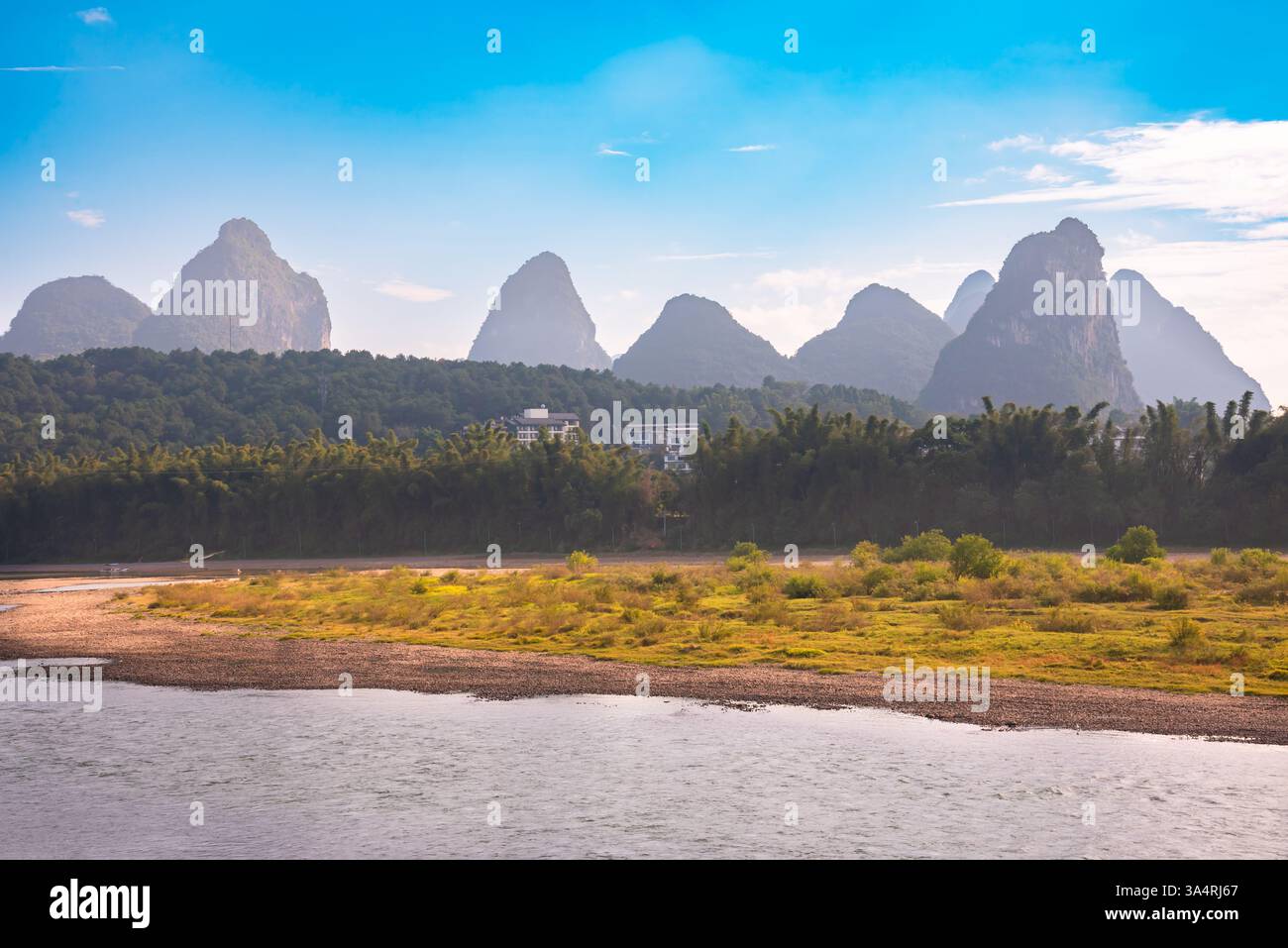 Li river landscape in rural China with karst hills Stock Photo - Alamy