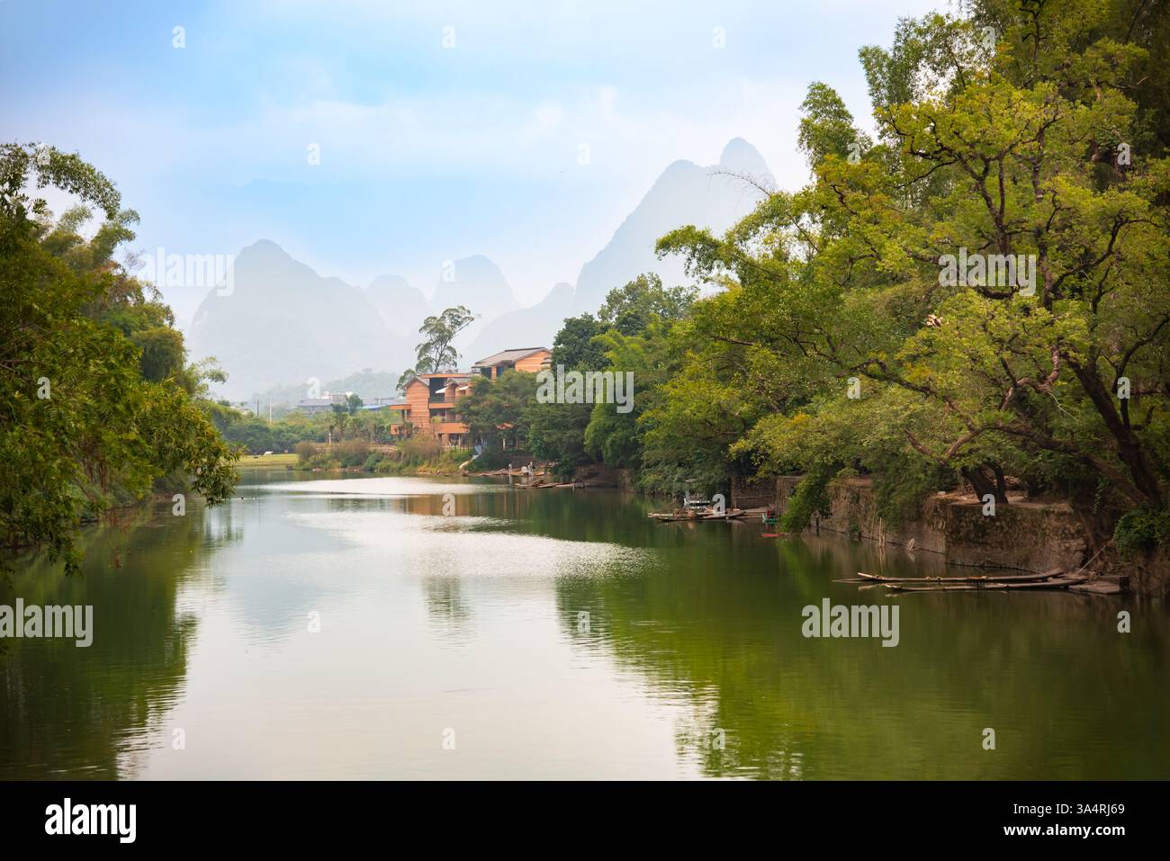 Li river landscape in rural China with karst hills Stock Photo - Alamy