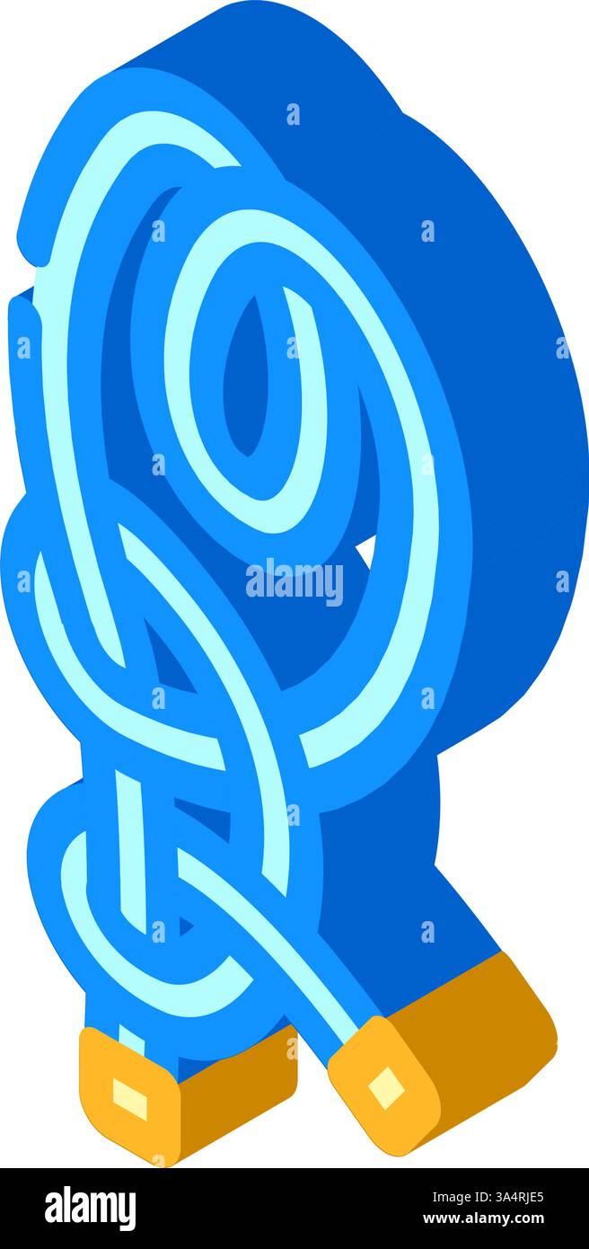 round turn and two half hitches isometric icon vector illustration ...