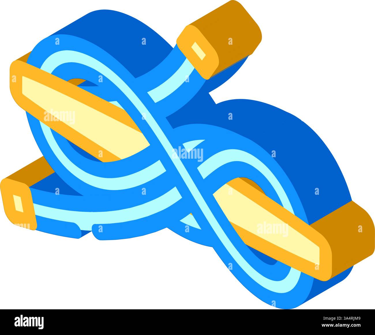 cleat hitch nautical knot isometric icon vector illustration Stock ...