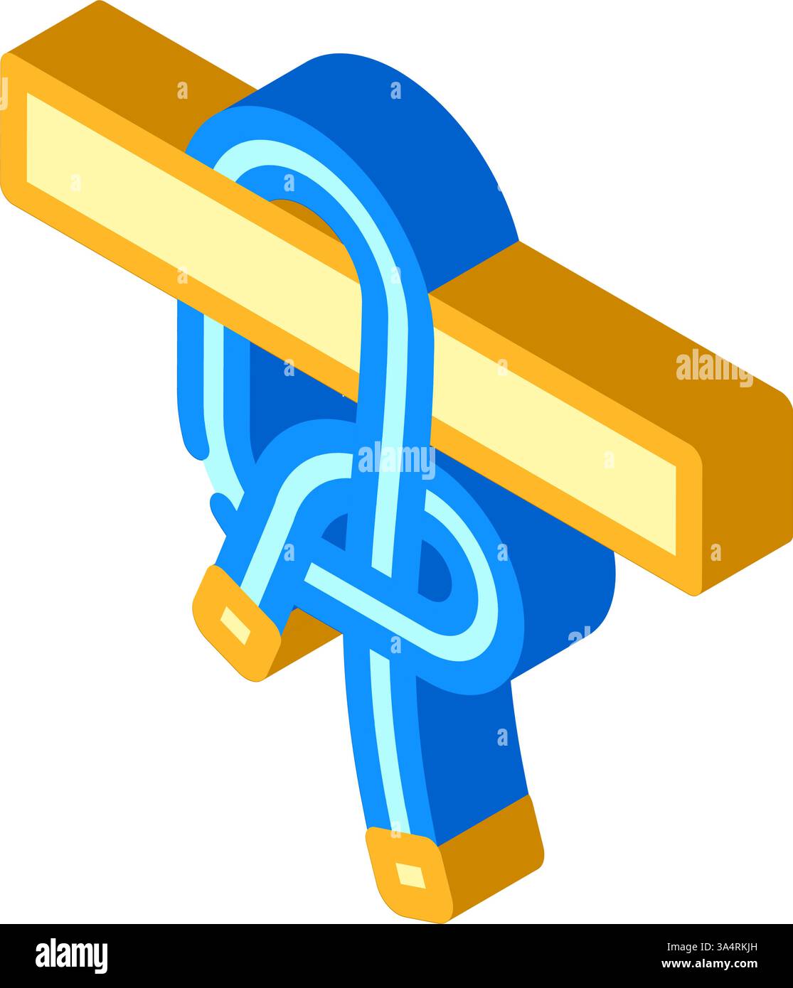 half hitch nautical knot isometric icon vector illustration Stock ...