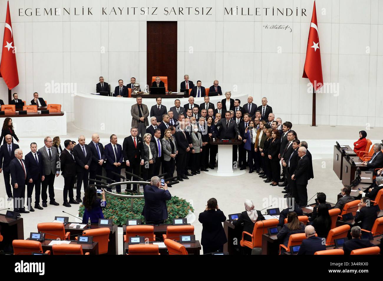 Lawmakers from Turkey's opposition Republican People's Party or (CHP ...