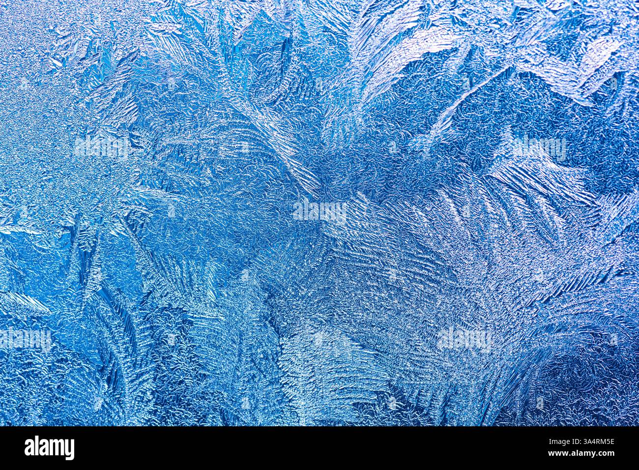 Ice texture on the frozen glass. Abstract background. Gradient color ...