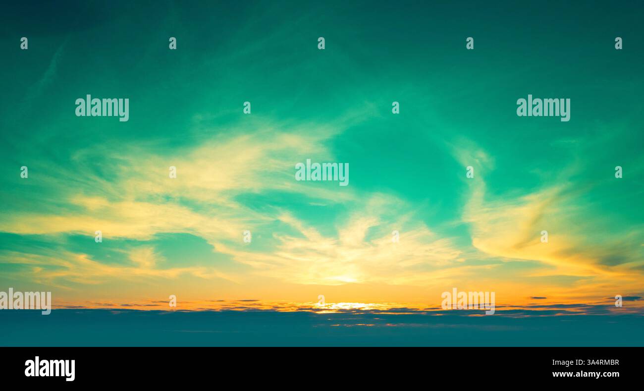 Colorful cloudy sky at sunset. Gradient color. Sky texture, abstract ...