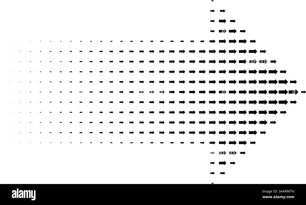 Dynamic arrow pattern indicating movement direction. Vector ...