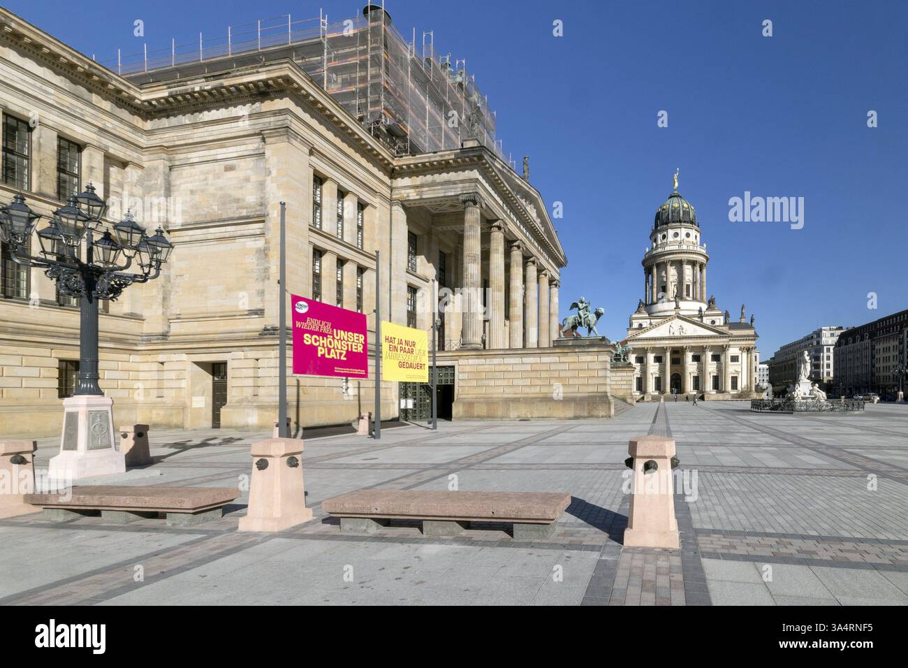 Gendarmenmarkt, redesign, end of construction period, 17 March 2025 ...