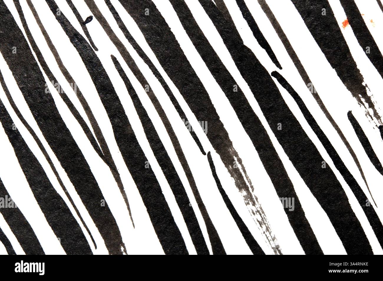 Thick Ink Pen Black Lines on White Background Zebra Skin Barcode Shapes ...