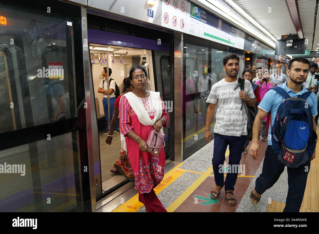 Kolkata, India - 7th August, 2024: Kolkata’s Blue Line Metro serves as ...