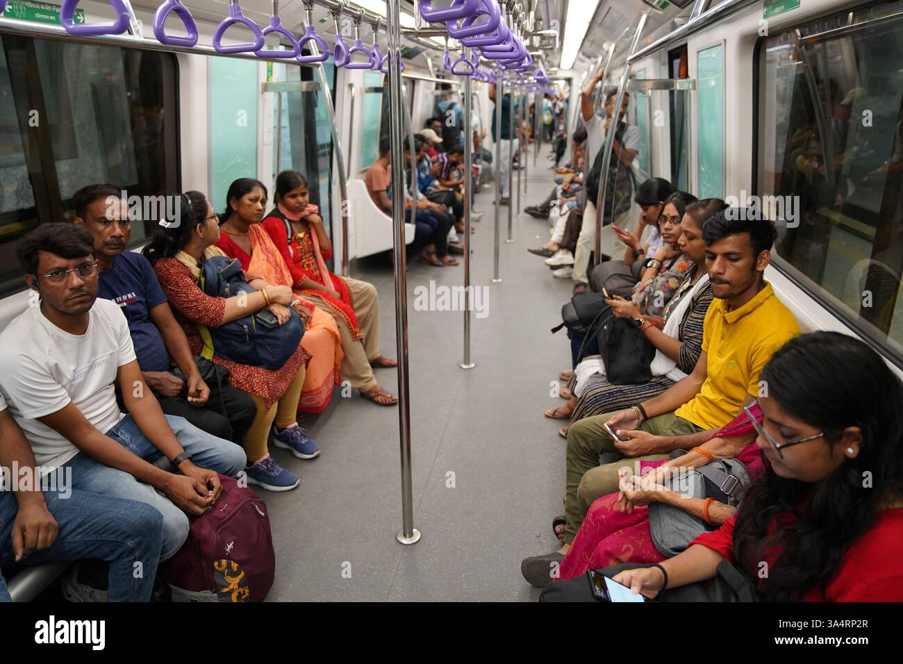 Kolkata, India - 7th August, 2024: Kolkata’s Blue Line Metro serves as ...