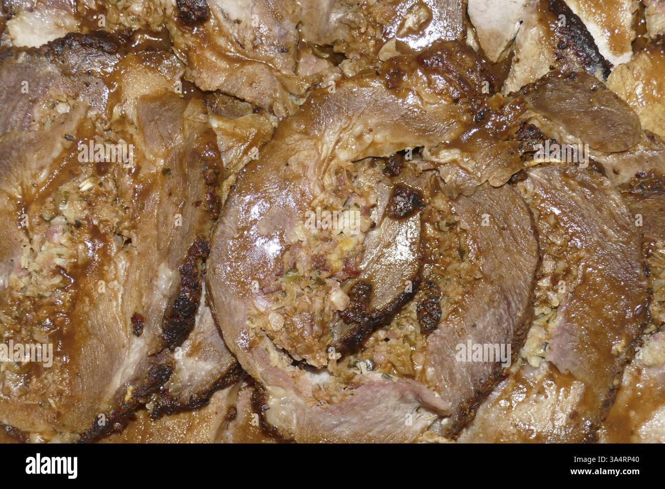 Roast pork on a buffet, Germany, Europe Stock Photo - Alamy