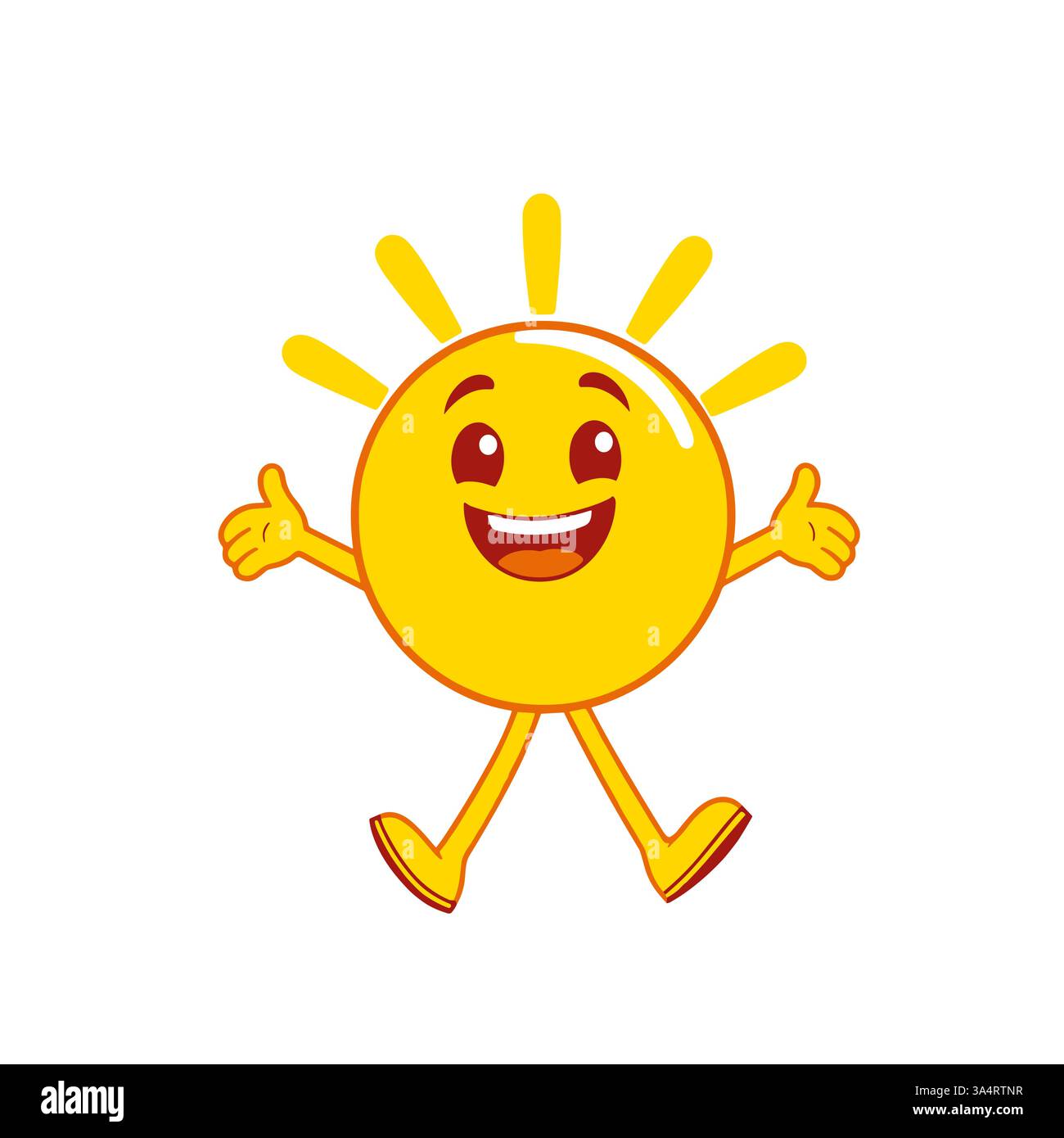 This image features a bright yellow sun emoji character with a happy ...