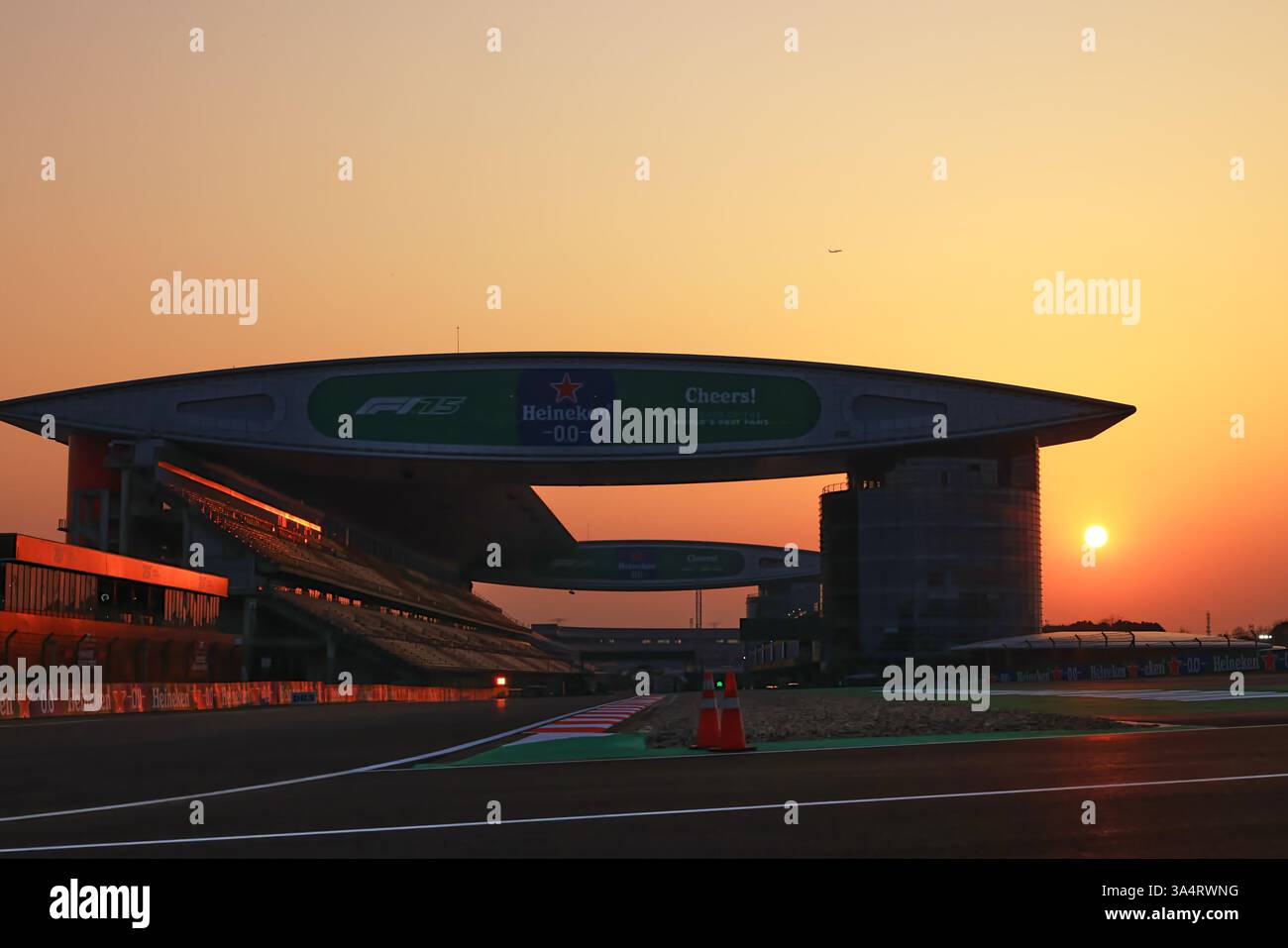 SHANGHAI, CHINA- MARCH 19: A general view of the track during preview ...