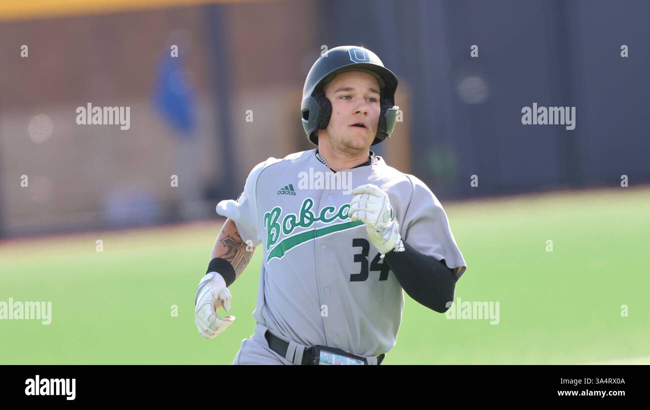 Ohio's JR Nelson (34) in action, running the bases against West ...