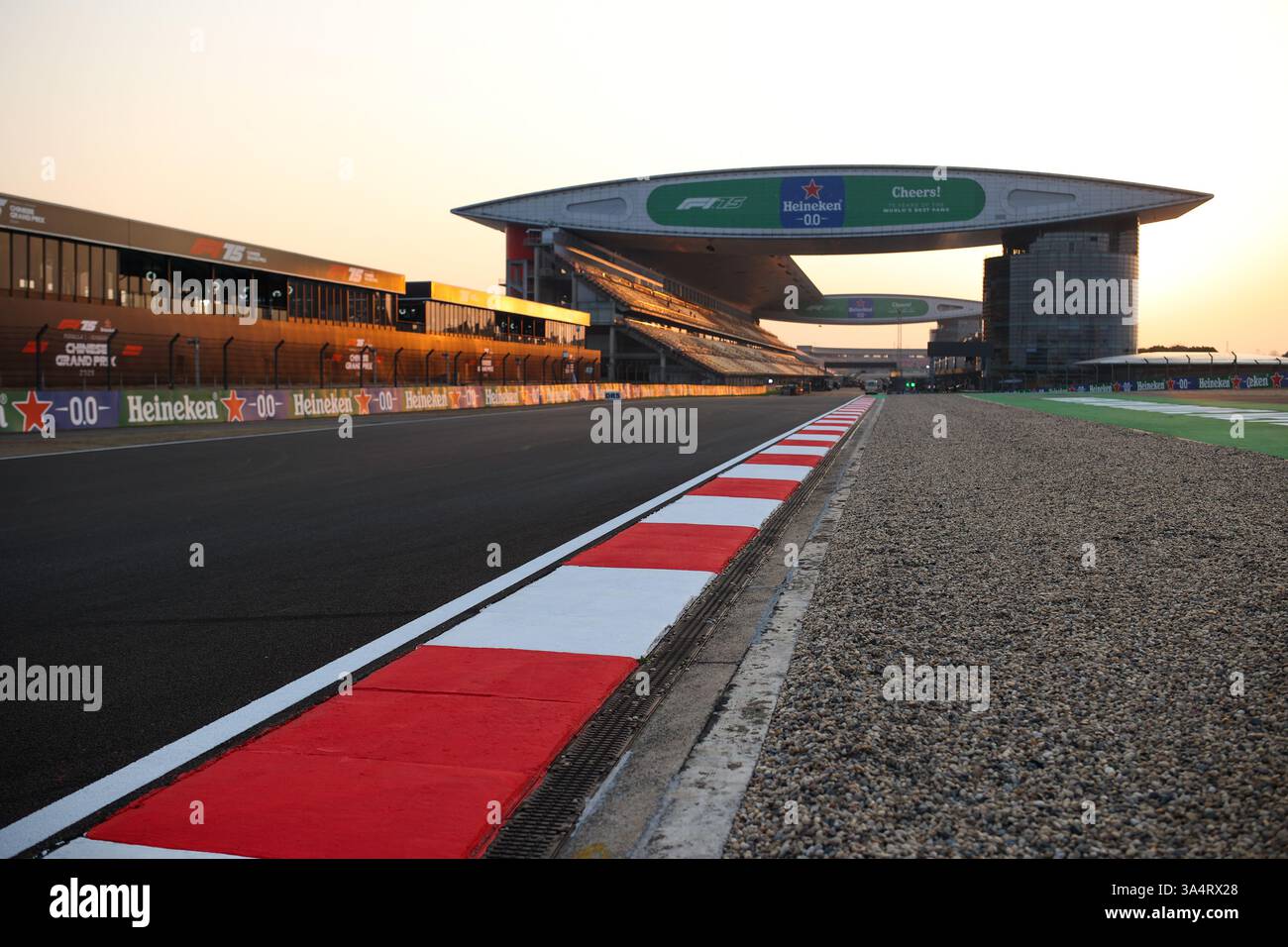 SHANGHAI, CHINA- MARCH 19: A general view of the track during preview ...