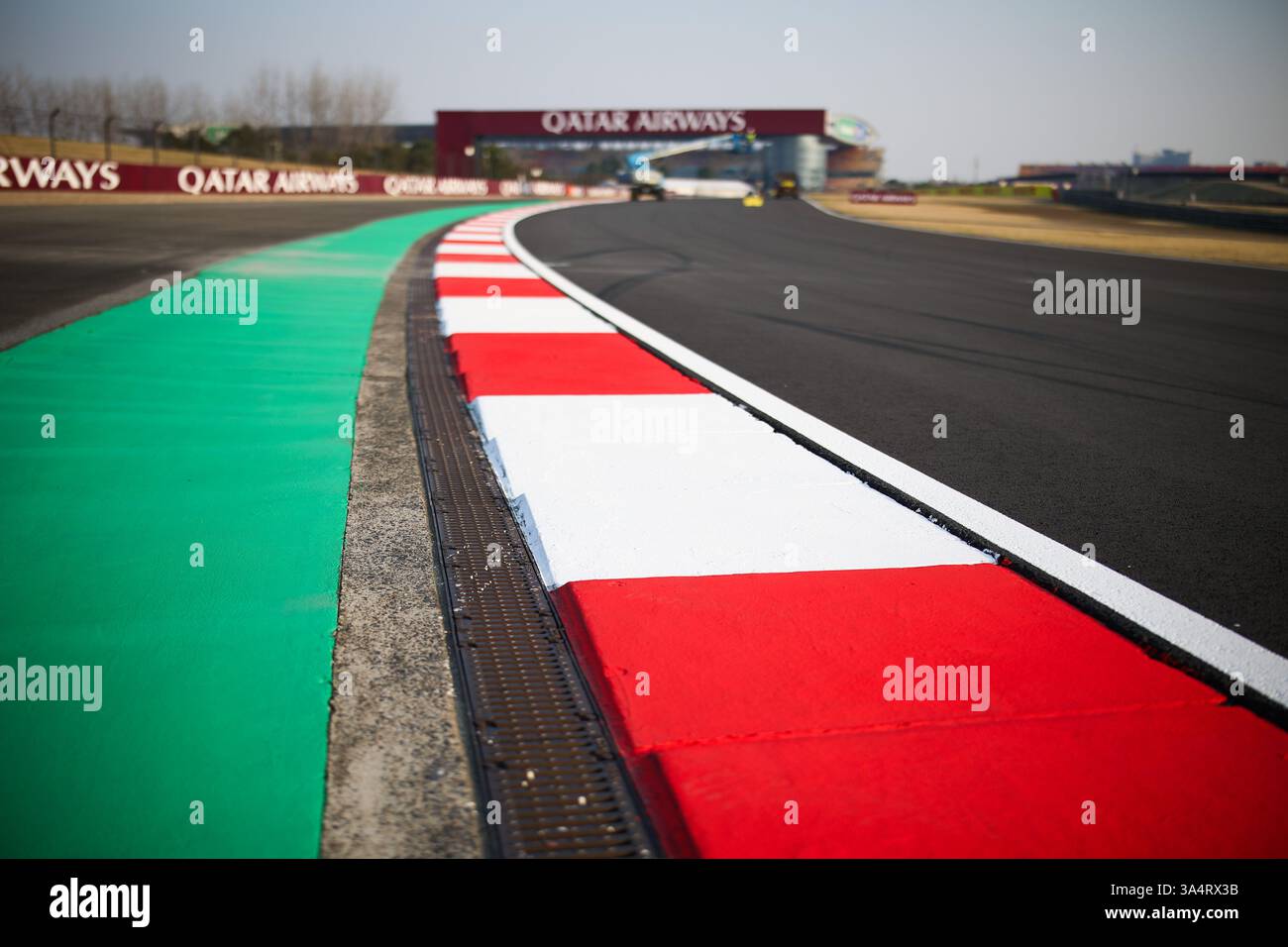 SHANGHAI, CHINA- MARCH 19: A general view of the track kerb during ...