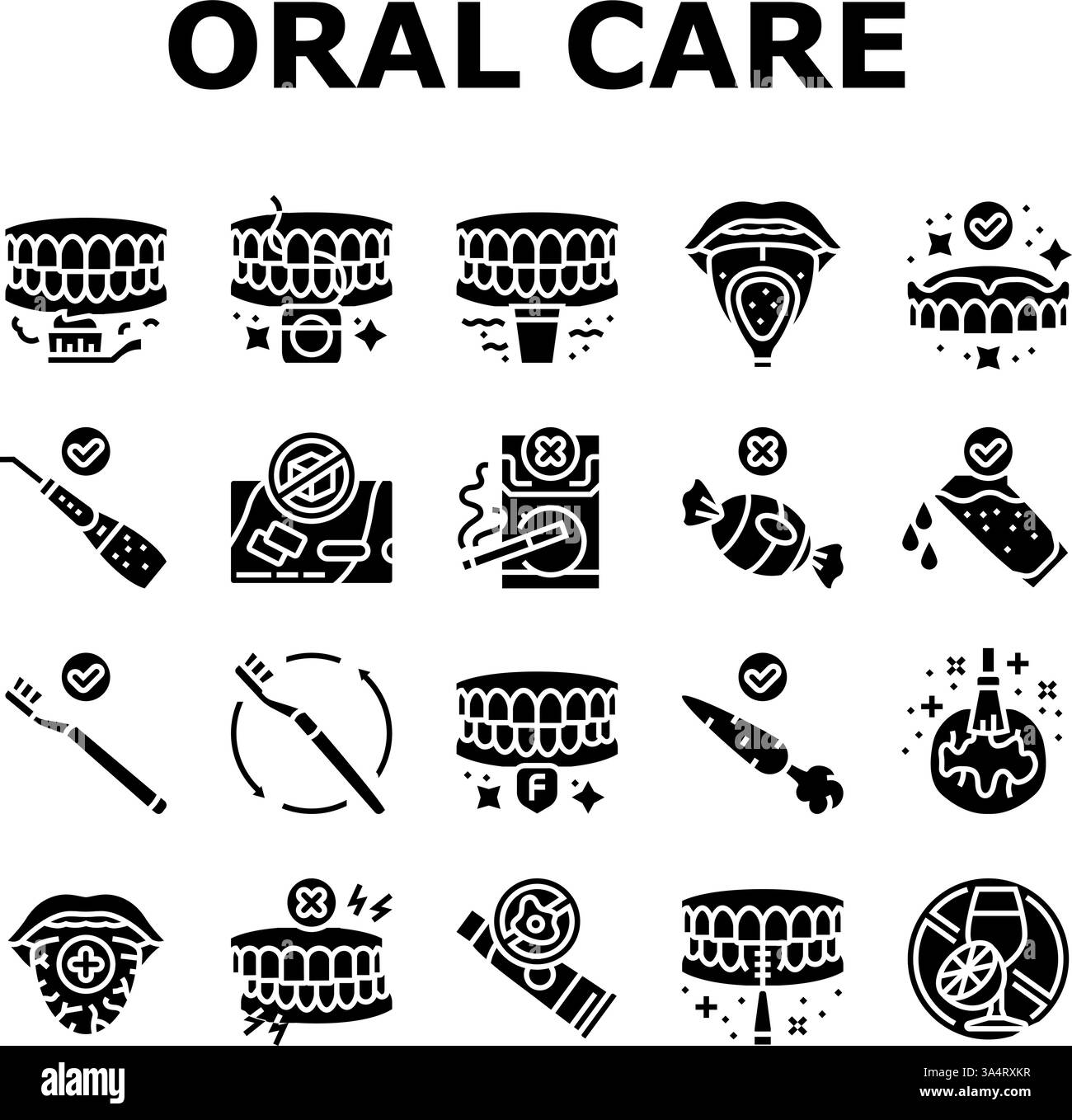 Mouthwash dental floss toothpaste Black and White Stock Photos & Images - Alamy