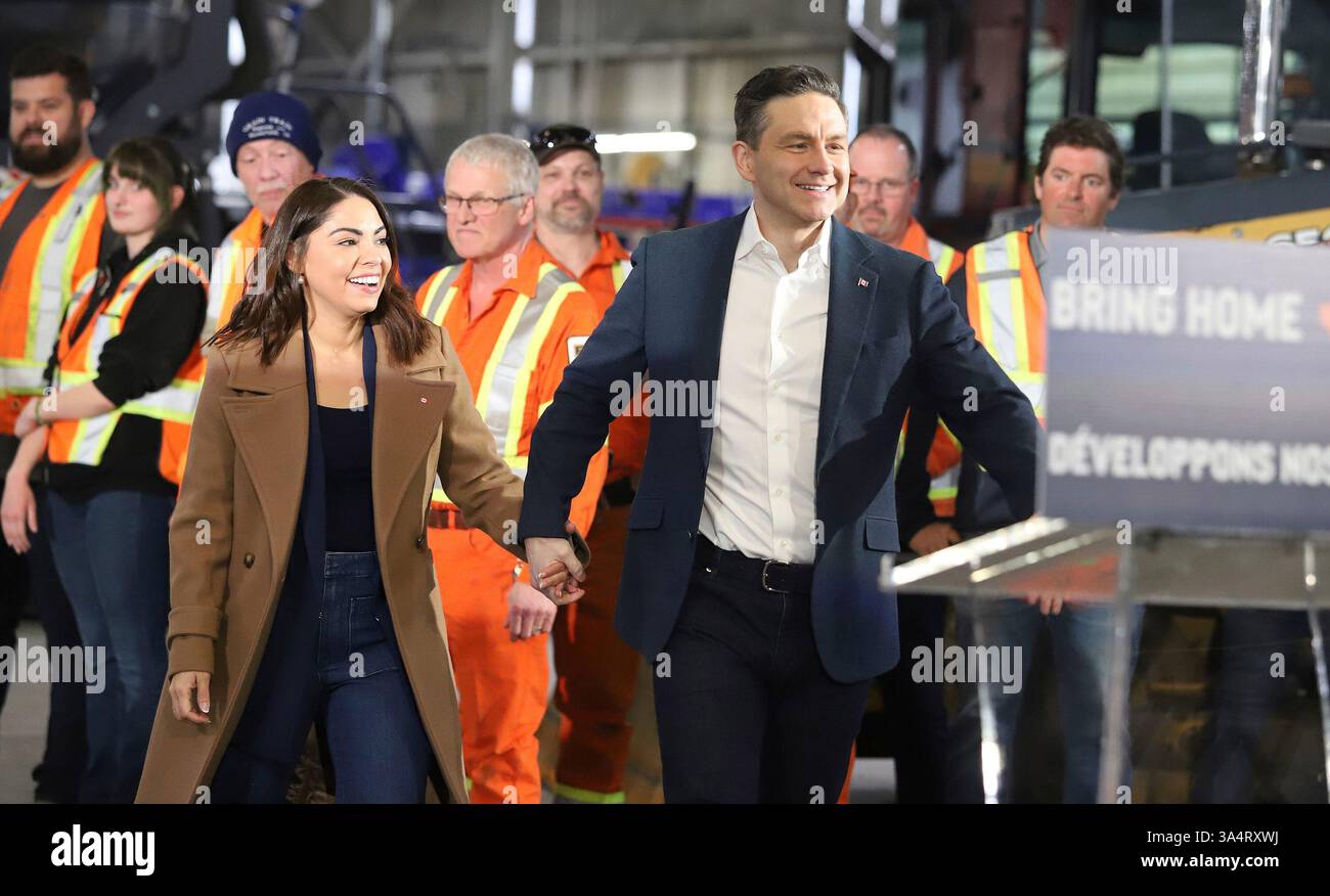 Conservative Leader Pierre Poilievre and his wife Anaida are shown at ...