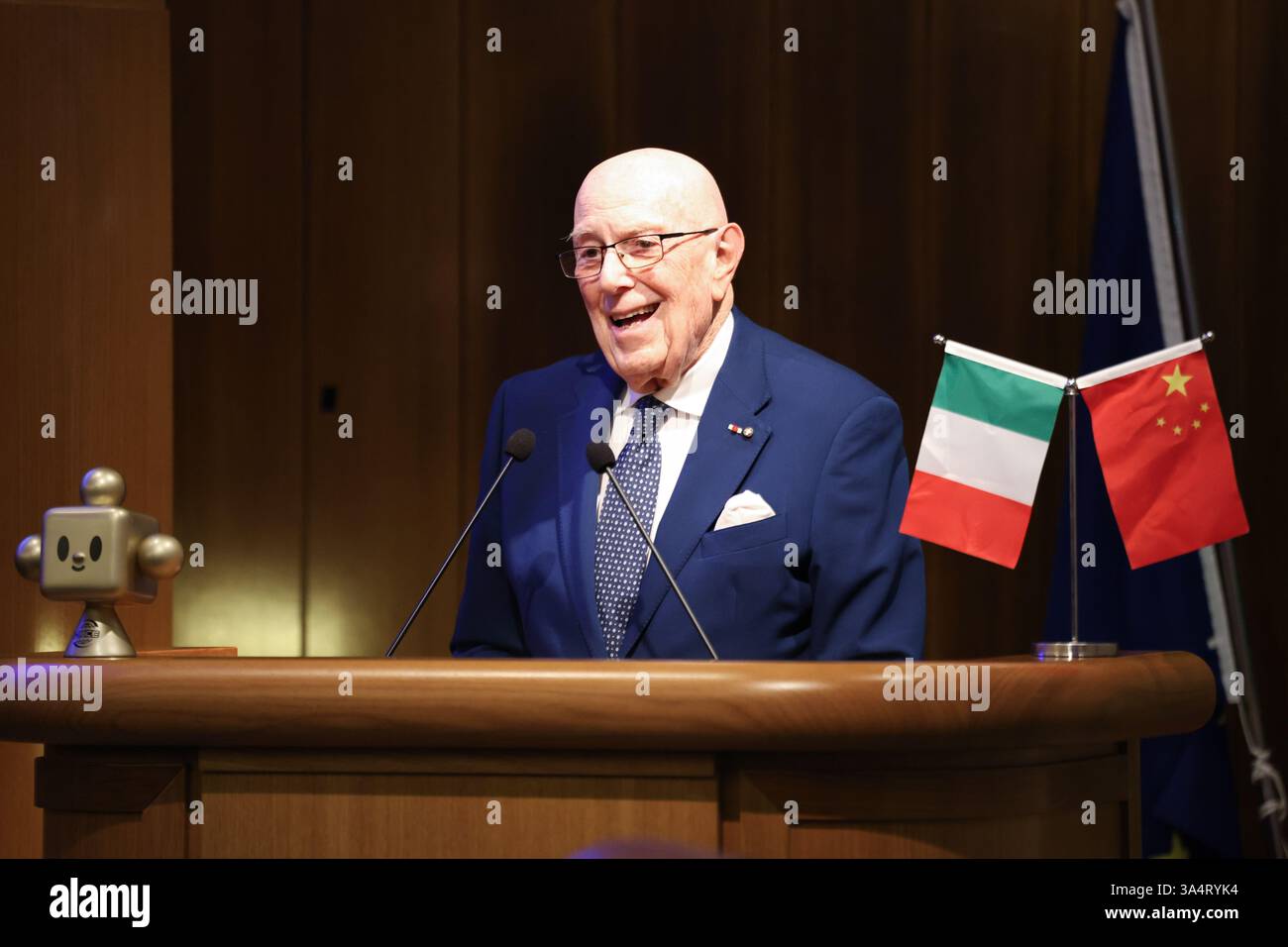 MILAN, March 19, 2025 -- Mario Boselli, chairman of the Italy China ...