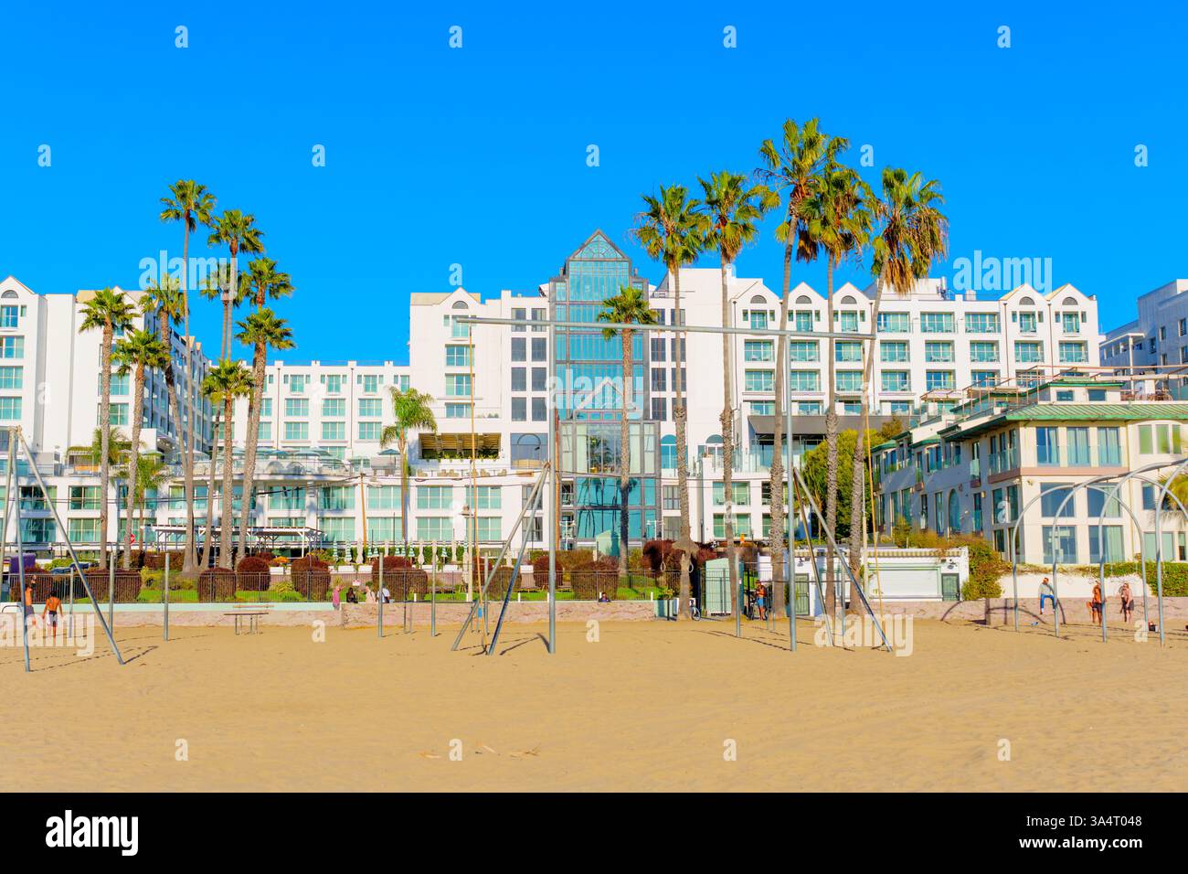 Santa Monica, California - January 16, 2025: Vibrant activity at ...