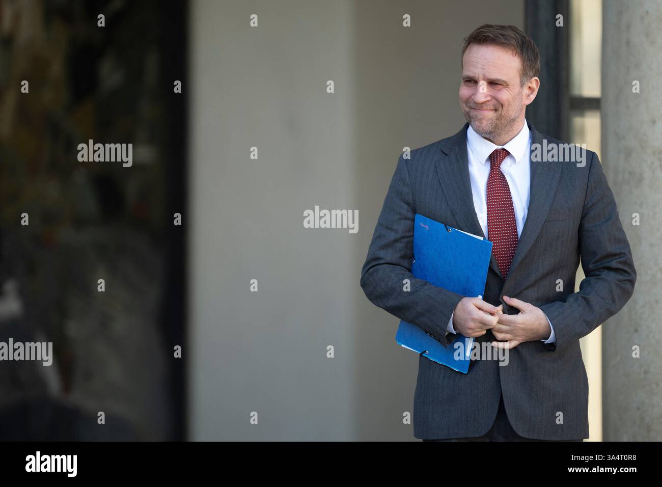 France's Minister in charge of Industry and Energy Marc Ferracci leaves ...