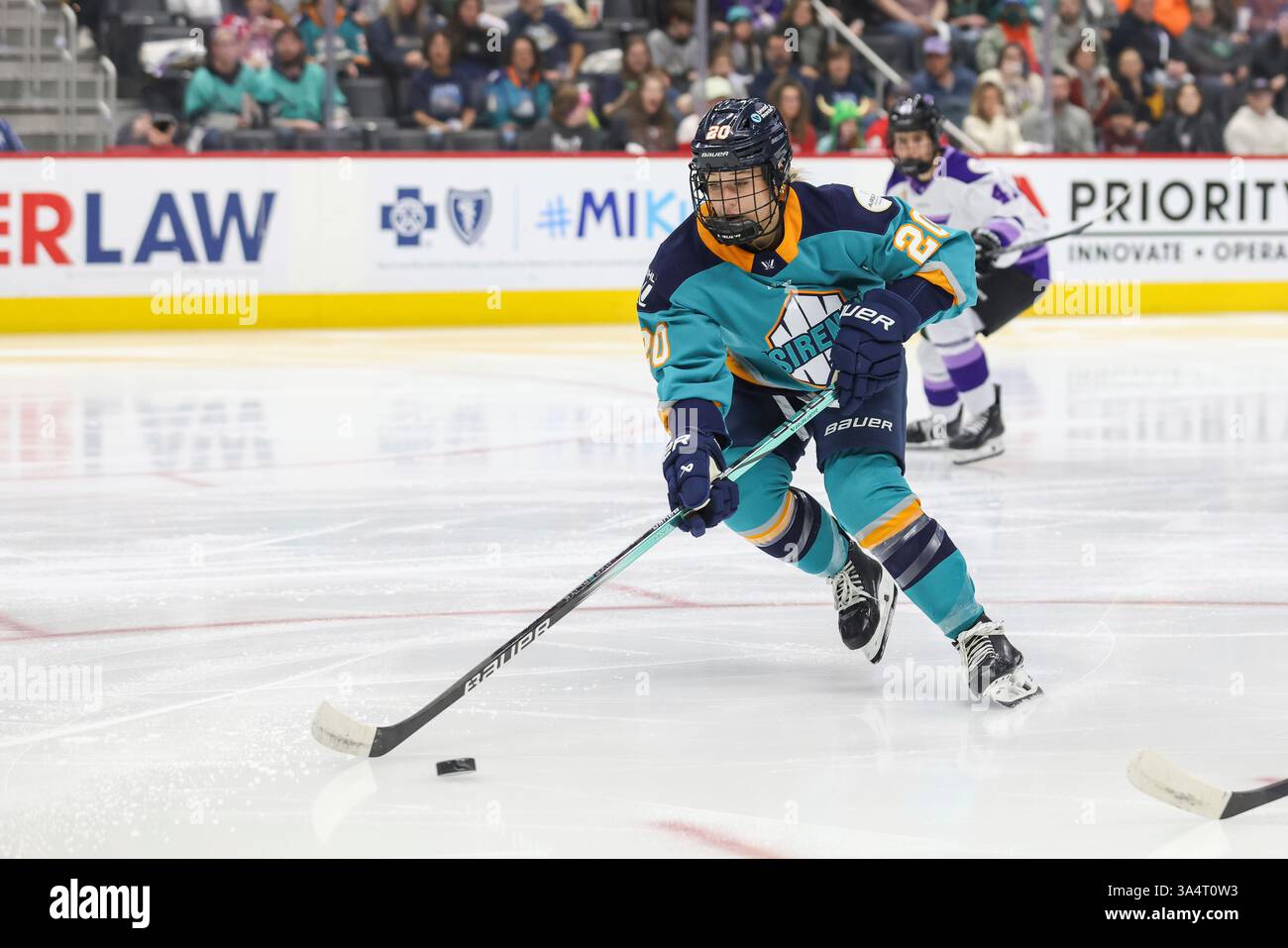 DETROIT, MI - MARCH 16: New York Sirens defenseman Allyson Simpson (20 ...