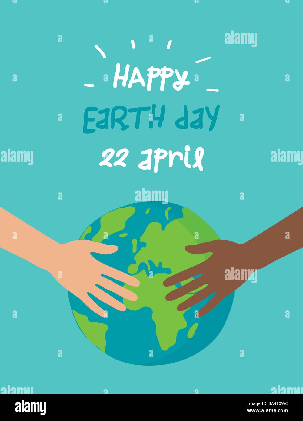 human hands hug the world save the planet concept vector illustration ...