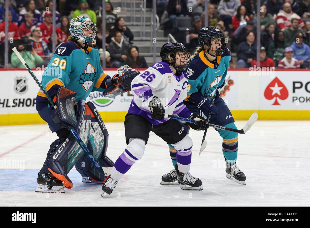DETROIT, MI - MARCH 16: Minnesota Frost forward Kendall Coyne Schofield ...