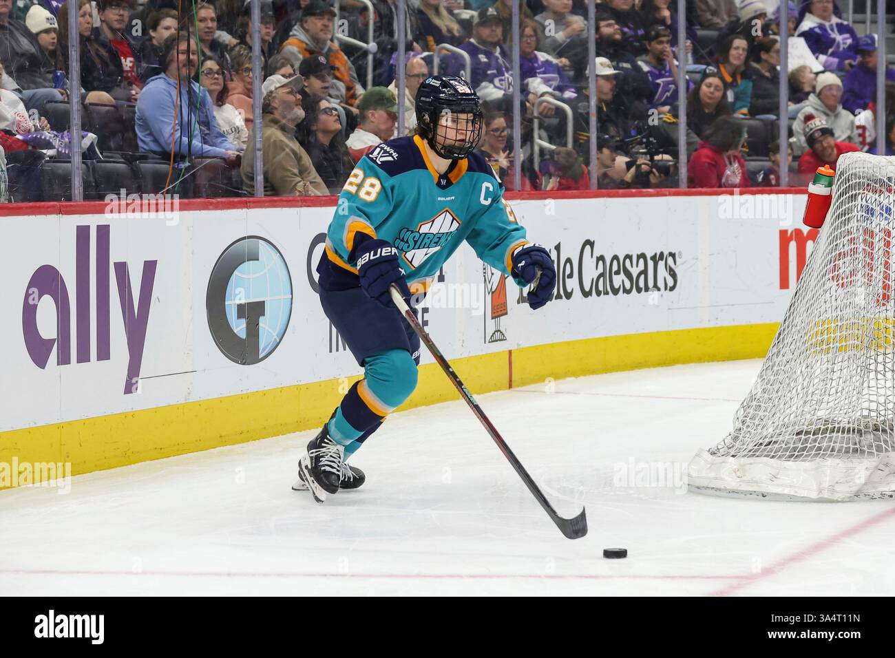 DETROIT, MI - MARCH 16: New York Sirens defenseman Micah Zandee-Hart ...
