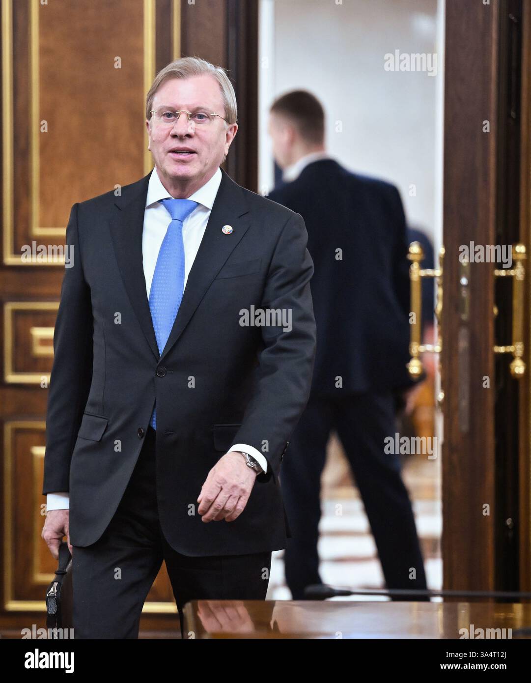 Deputy Prime Minister of Russia Vitaly Savelyev before the start of the meeting. Credit ...