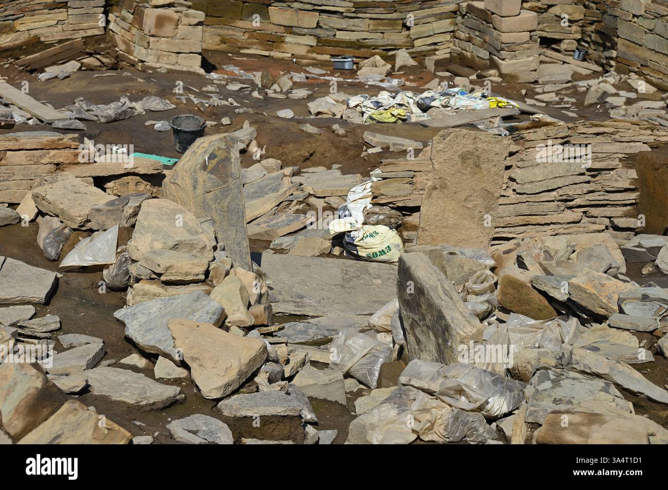 Structure twelve Ness of Brodgar neolithic archeological site Mainland ...