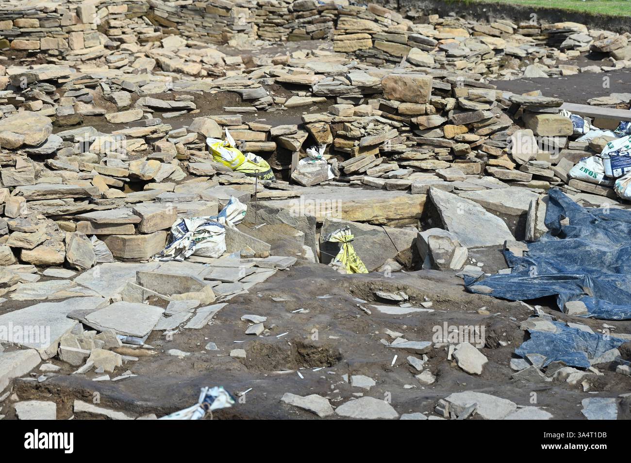 Structure twelve Ness of Brodgar neolithic archeological site Mainland ...