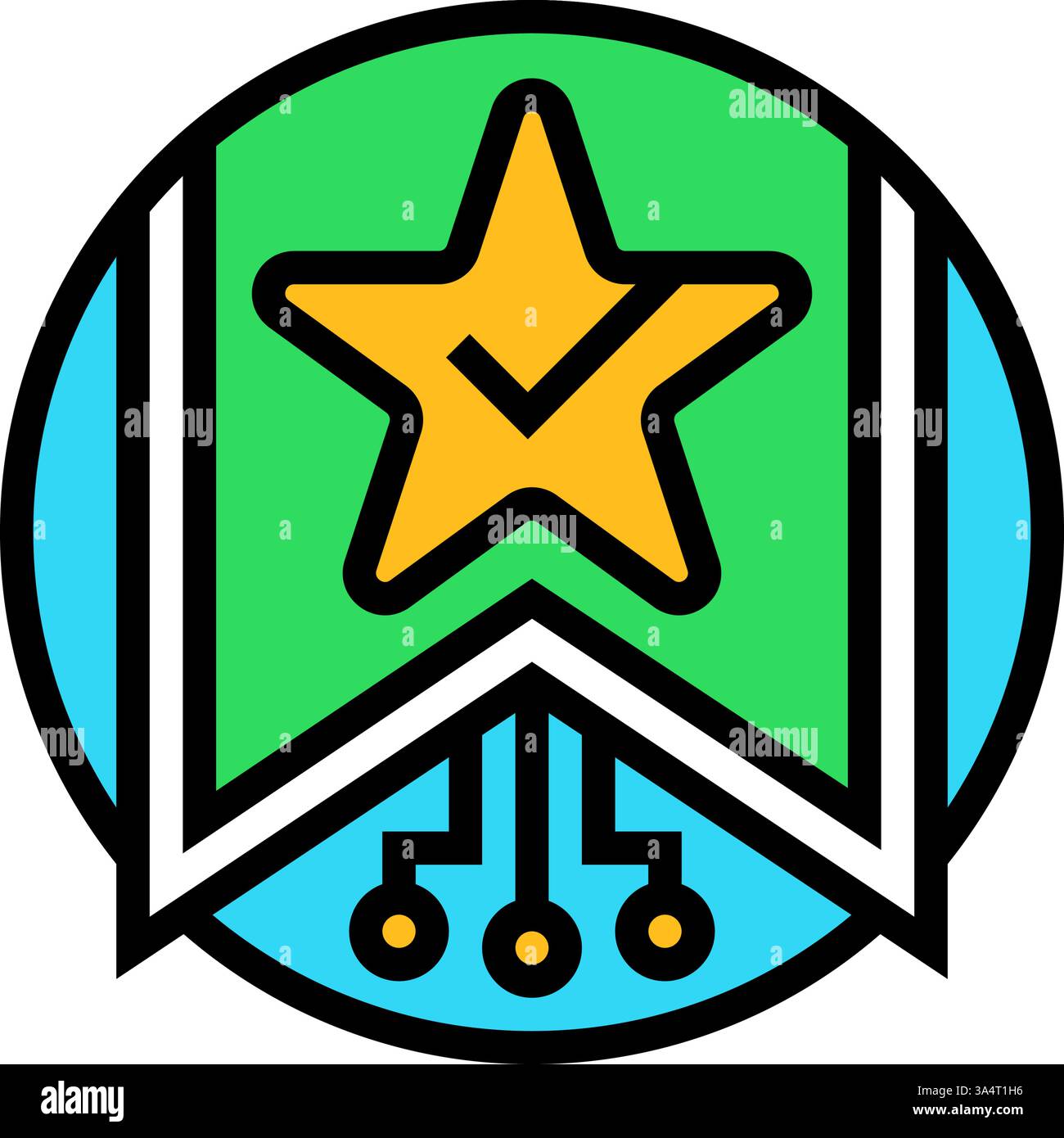 personalized recommendation star deep learning color icon vector ...