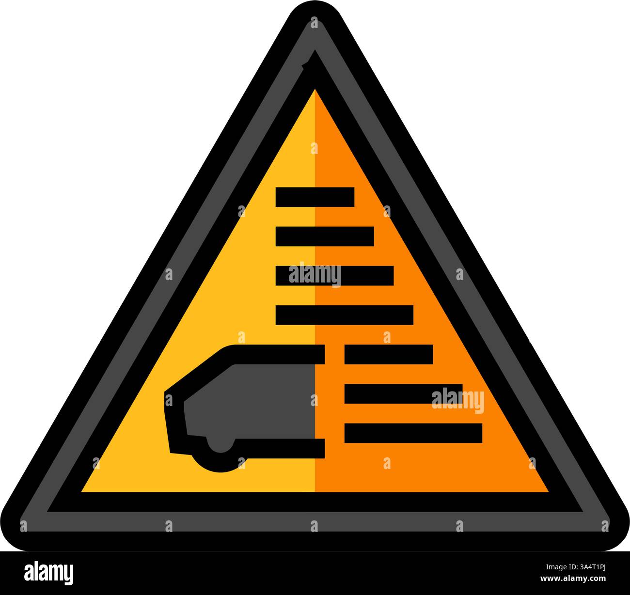 foggy roads car driving obstacles color icon vector illustration Stock ...