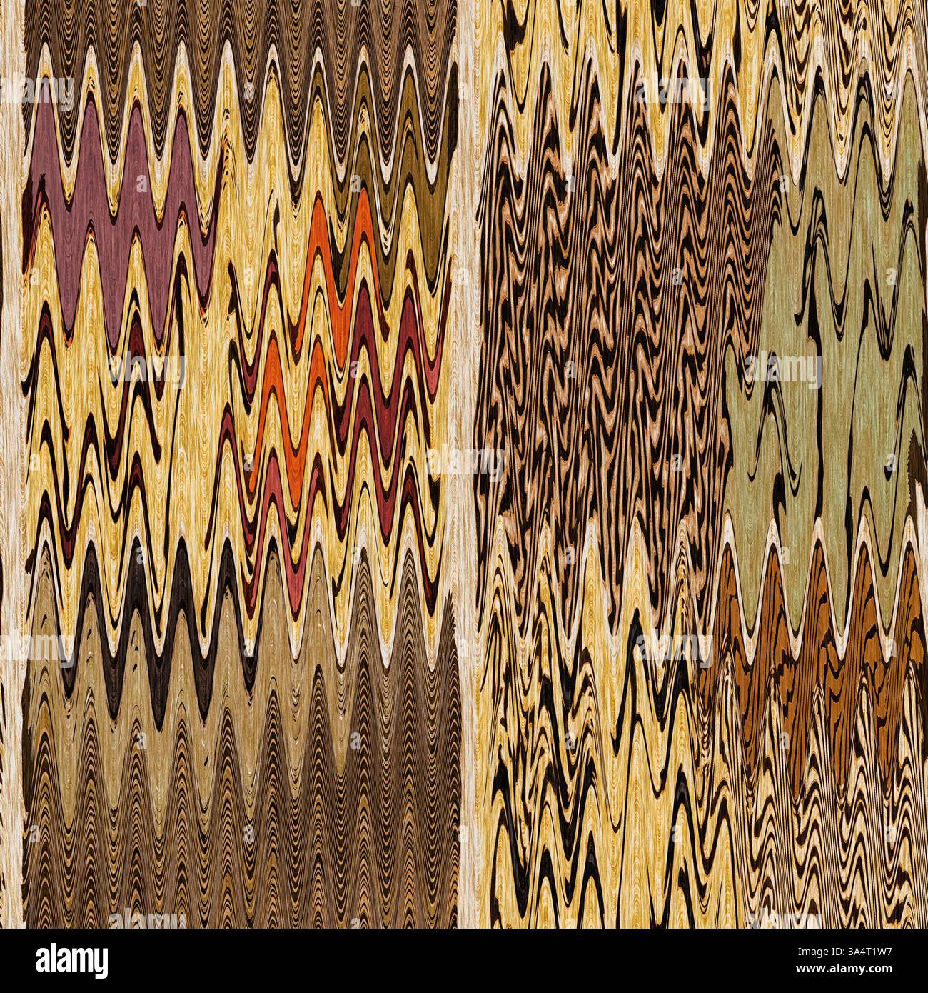 Fall colour wavy marble effect seamless pattern background. Drip style ...