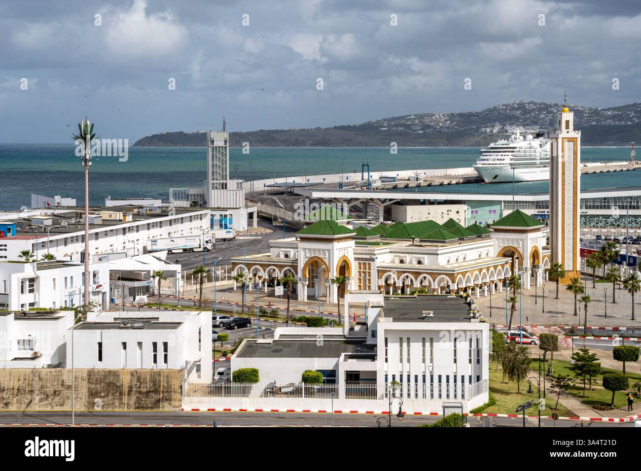 Port Mosque and Port Facilities, Lalla Abla Mosque, Tangier, Morocco ...