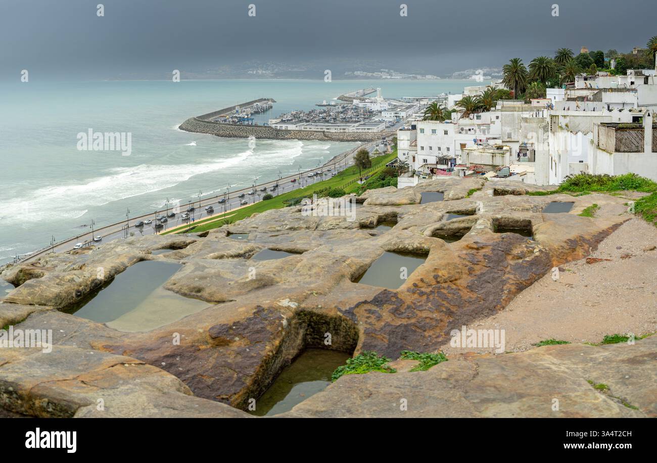 Phoenician necropolis facing the Bay of Tangier, Marshan district ...